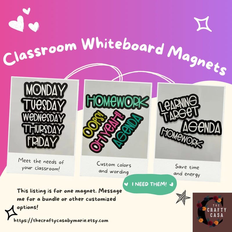 Whiteboard Decals - Etsy