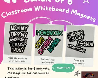 Classroom Whiteboard Magnets - Etsy