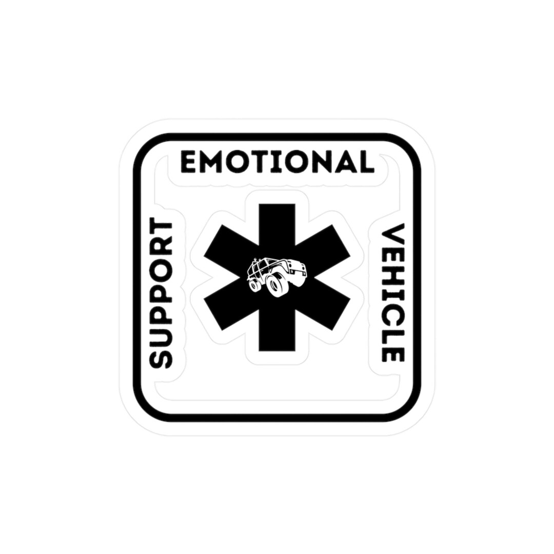 Emotional Support Vehicle Sticker – Funny Car Decal, Suv/truck Window ...