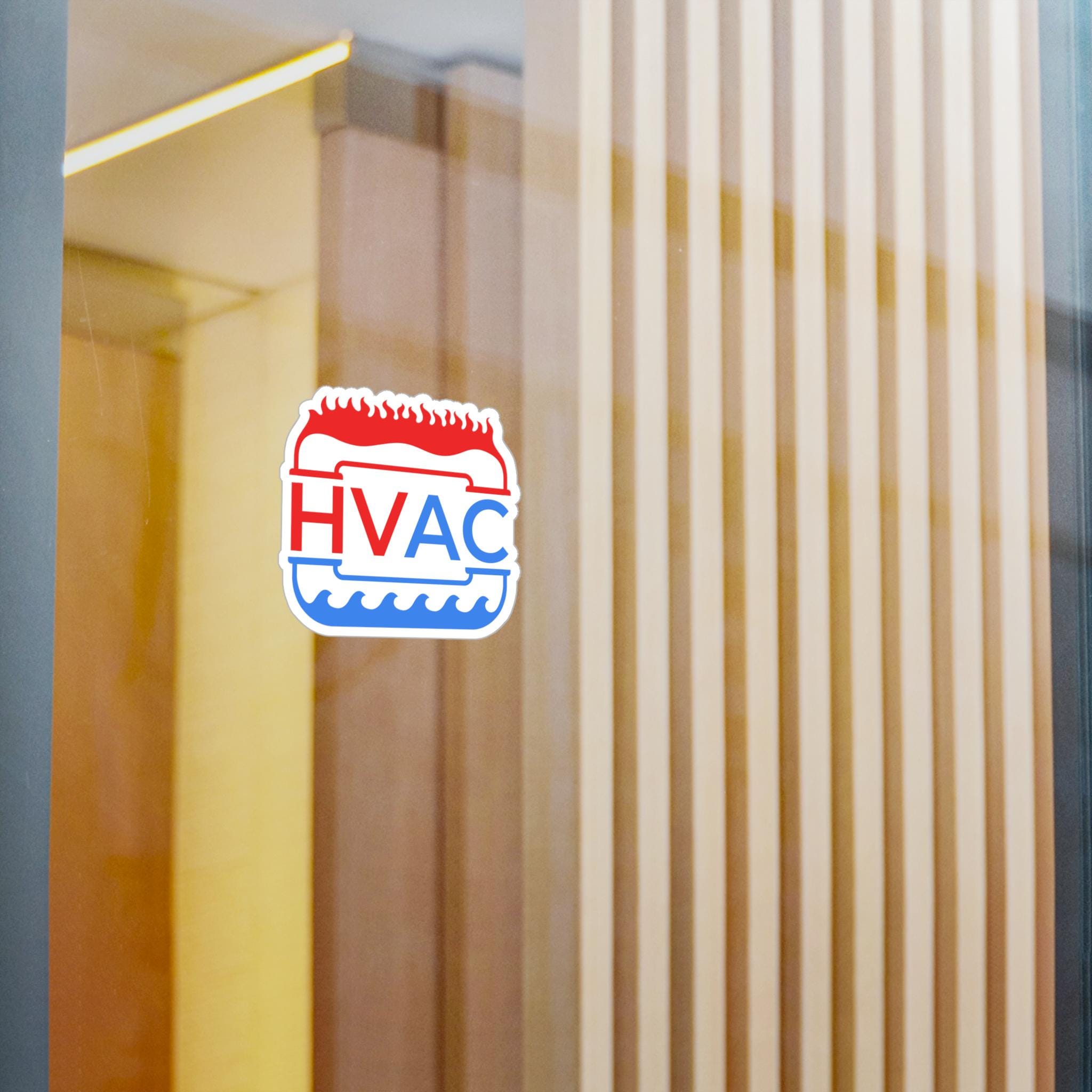 HVAC Heating & Cooling Logo Sticker - Durable Vinyl Decal - Etsy