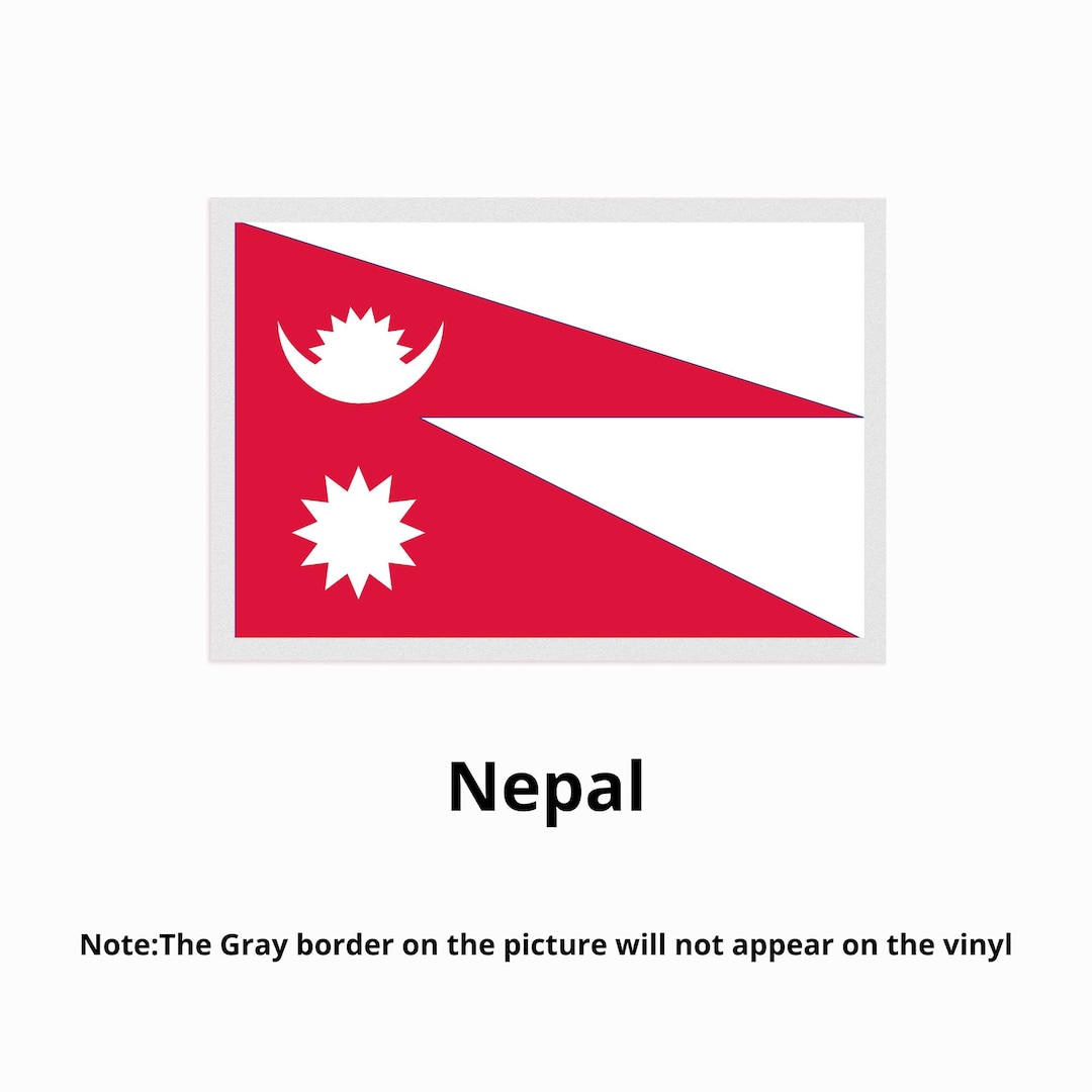 NEPAL FLAG Sticker Country Flag Sticker Made of Weatherproof - Etsy