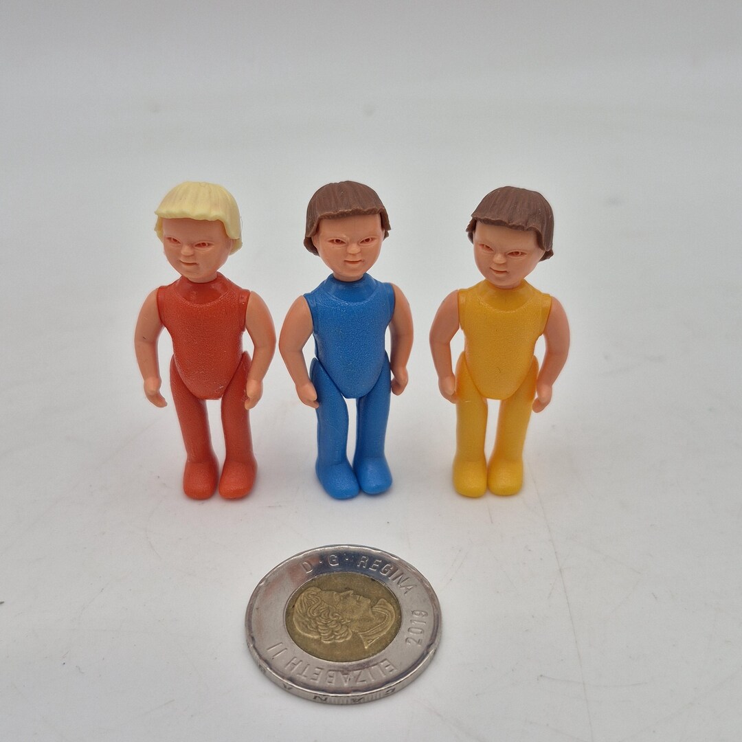 3 Vintage Pocket People Figurines / Fischerform - Etsy