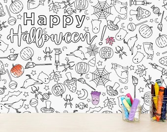 Giant Halloween Coloring Poster | Homeschool Printables | Black and ...