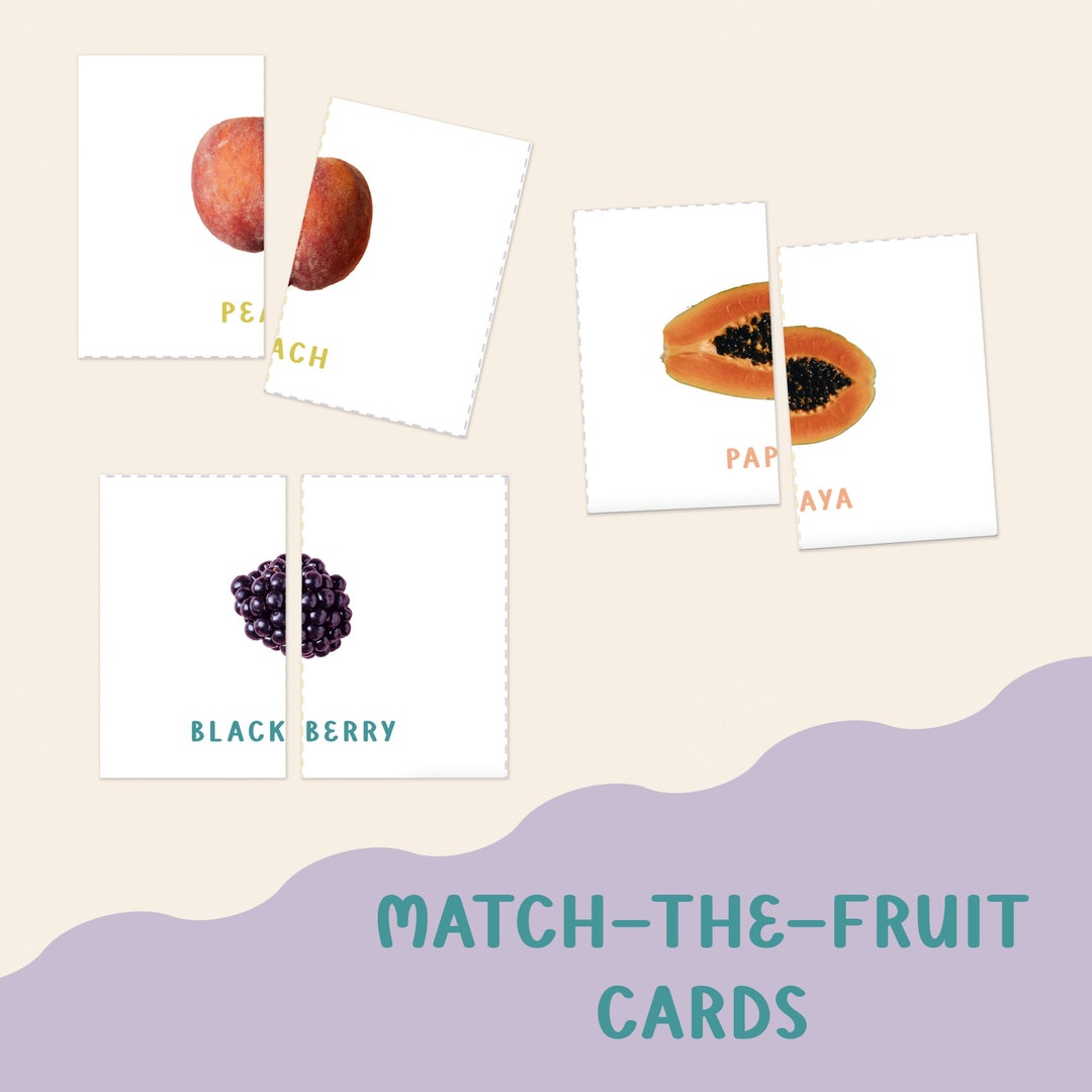 PDF Fruit Matching Cards Montessori Materials Printable - Etsy