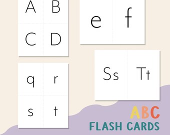 ABC Flashcards Color Printable Kids Rainbow Colors Alphabet Modern Abcs ...