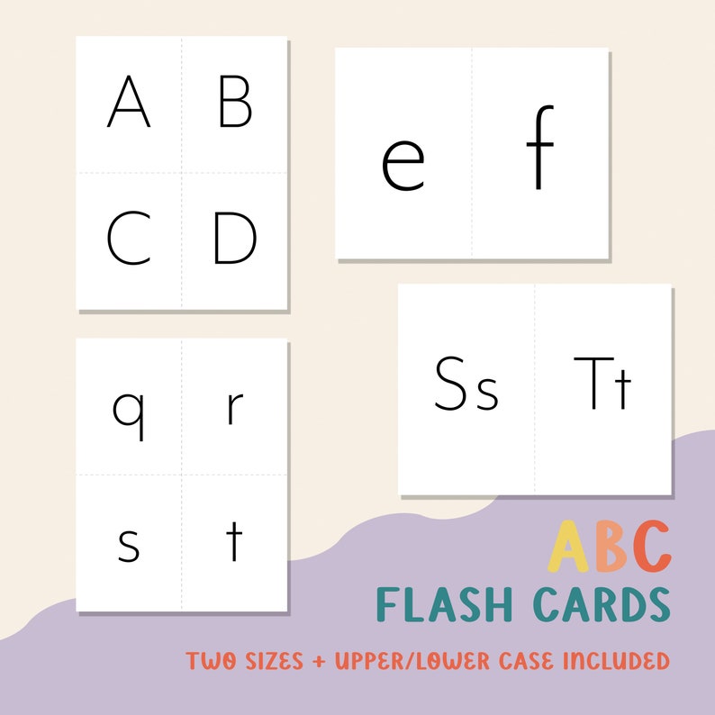 Minimalist ABC Toddler Cards Printable Flashcards | Kids Alphabet ...