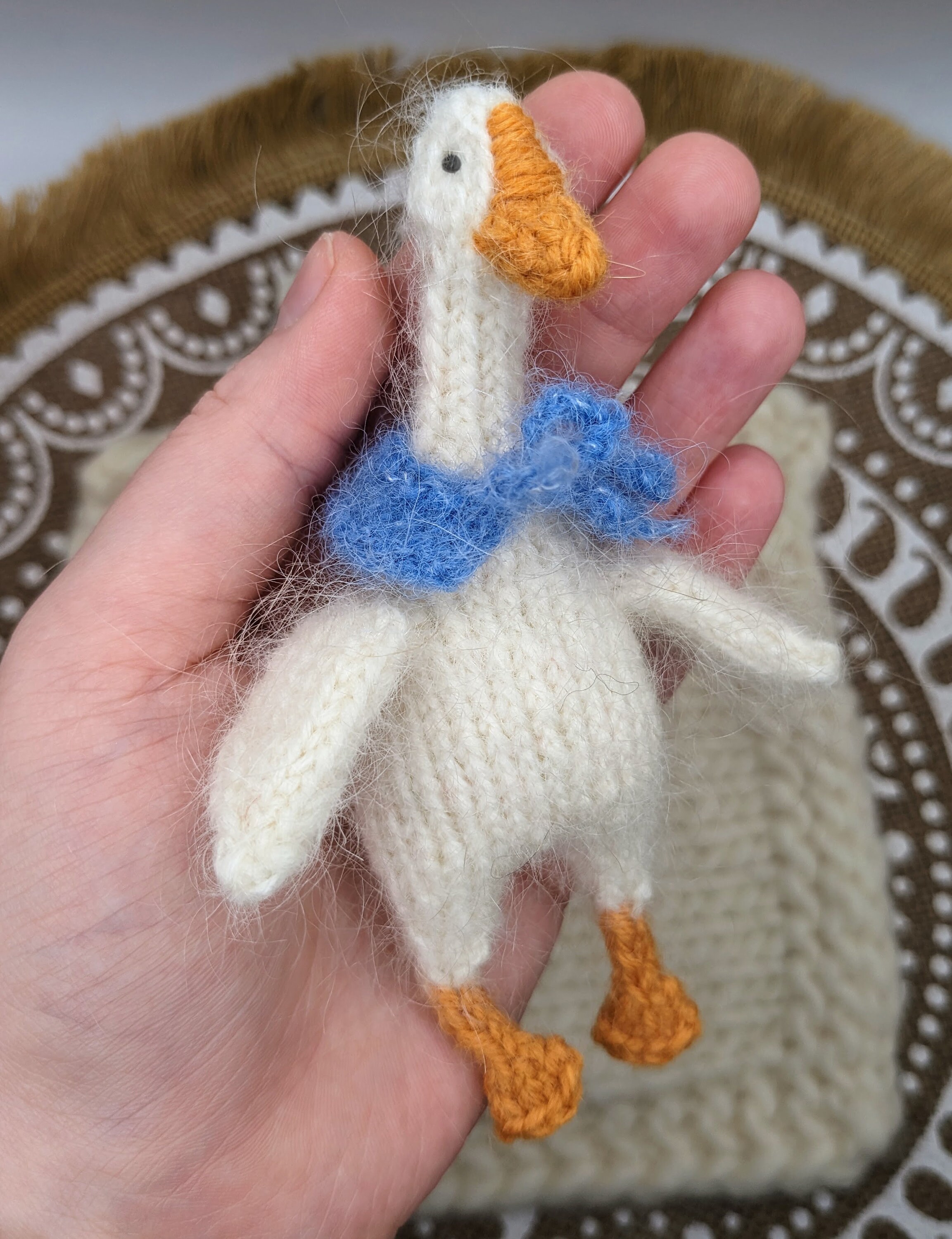 Cute Geese Keyring Knitted Keychain Goose - Etsy