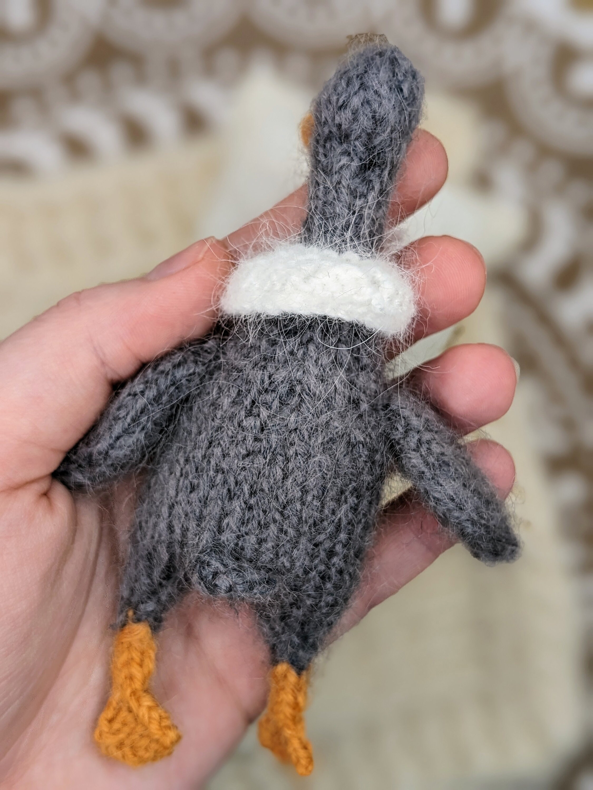 Cute Geese Keyring Knitted Keychain Goose - Etsy