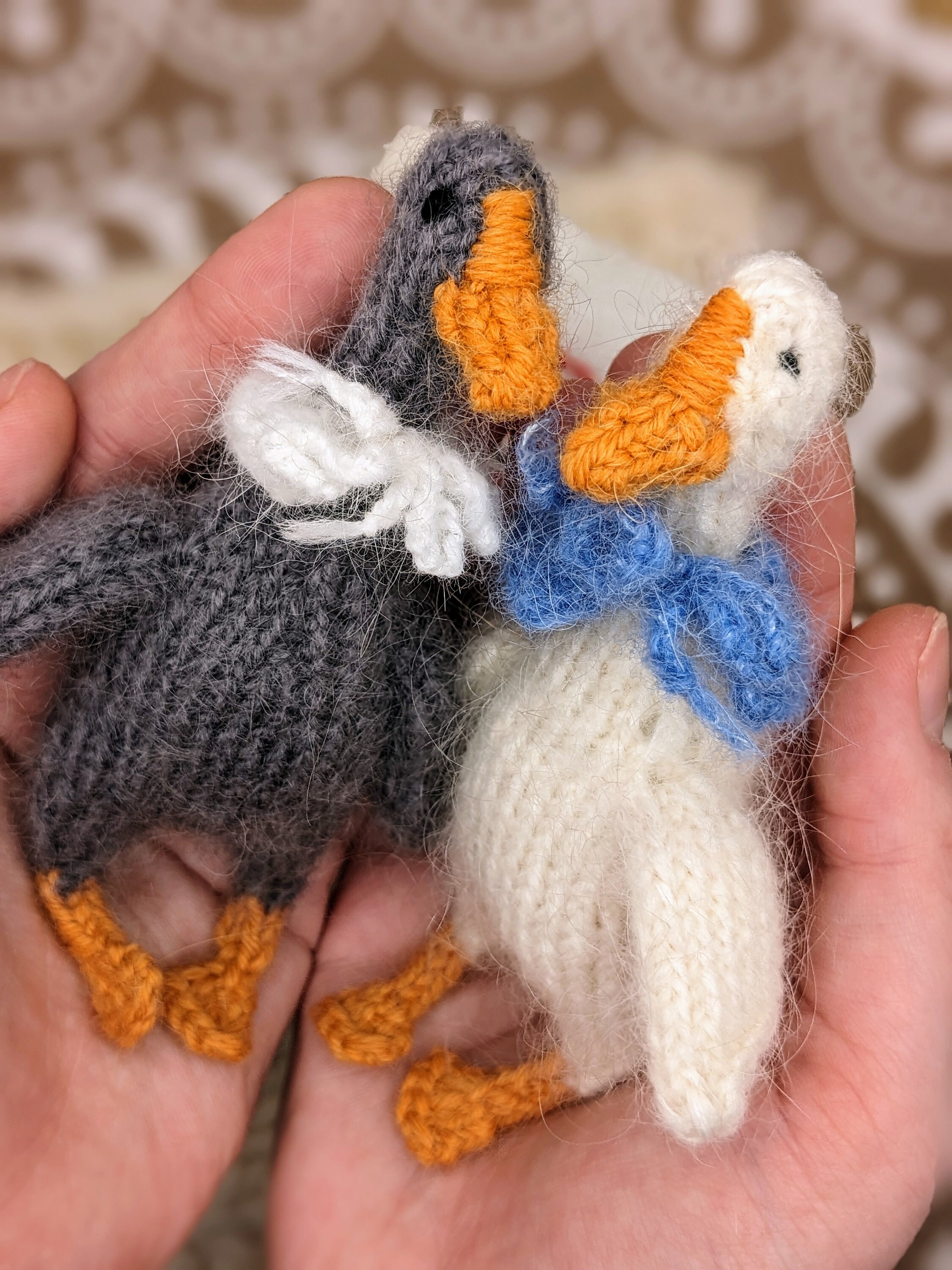 Cute Geese Keyring Knitted Keychain Goose - Etsy