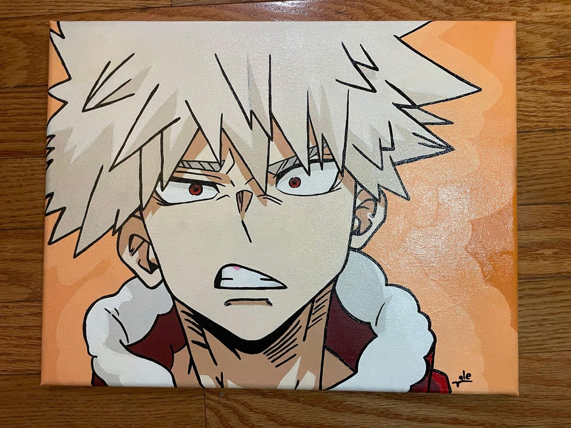 Handmade Anime Acrylic Painting || 11x14in - Etsy