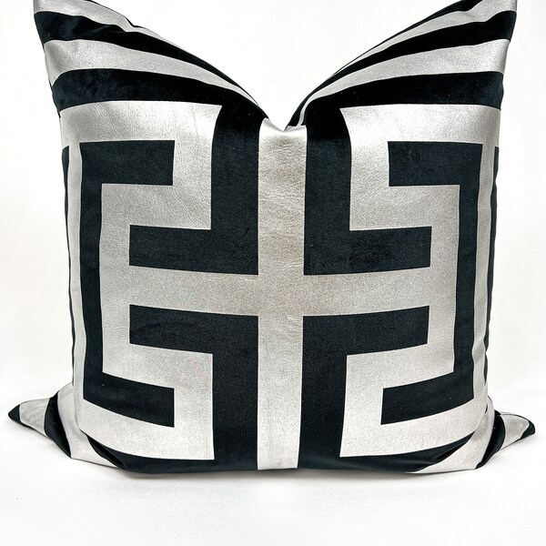 Greek Key Pillow - Etsy