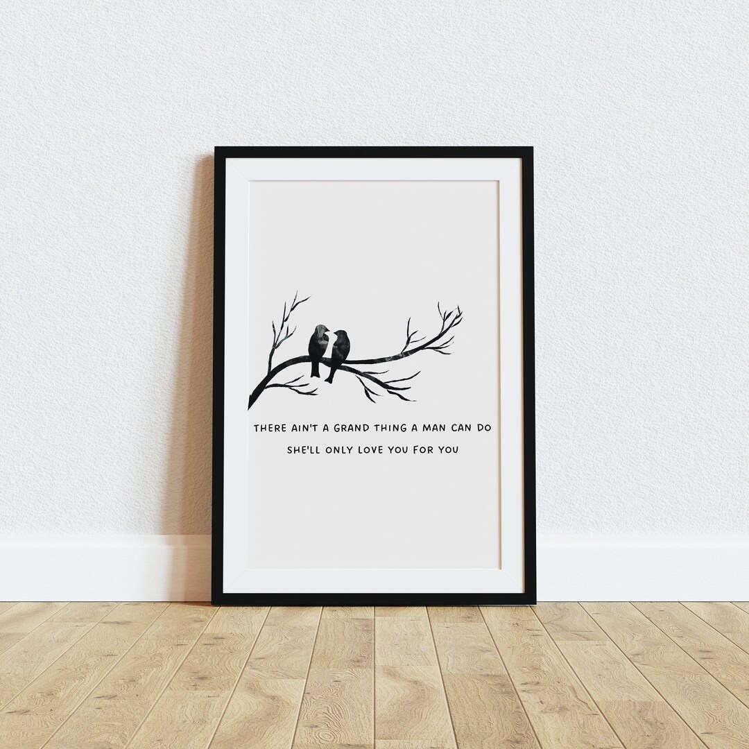 Zach Bryan Print Smaller Acts Lyrics Bedroom Sign Minimalist - Etsy