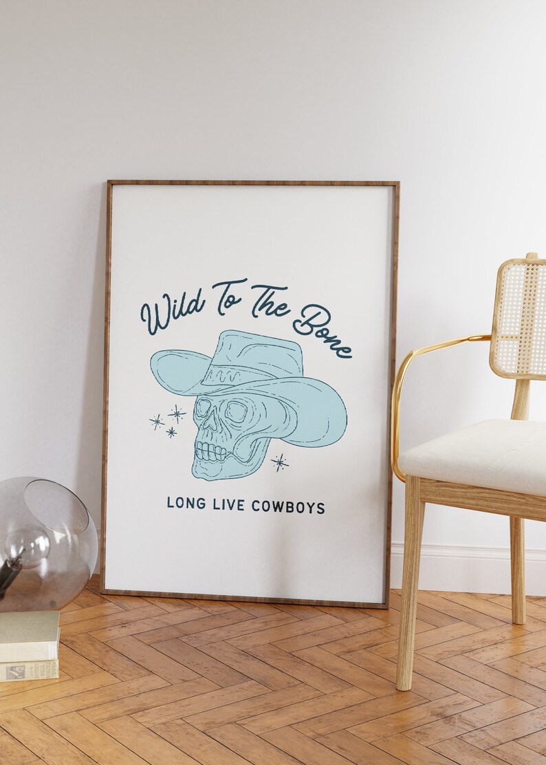 Long Live Cowboys Poster Wild West Wall Art Coastal Cowgirl Print ...