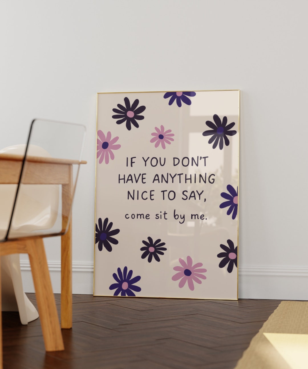 Cute Quote Poster Printable Wall Art Fun Typography Print Trendy Wall ...