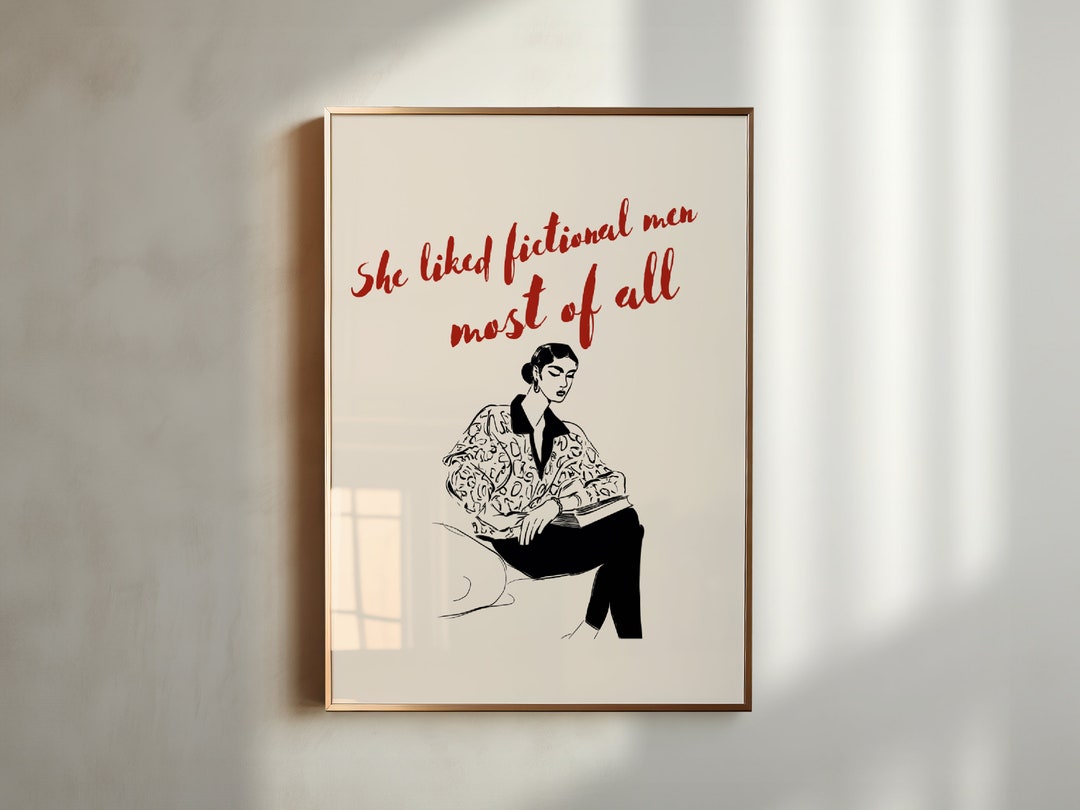 Prefer Fictional Men Poster Library Posters Booknook Art Reading Nook ...