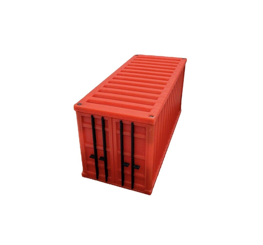 1:64 Scale Red Shipping Container for Die Cast Diorama Accessory ...