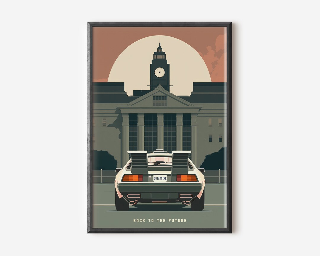 Back to the Future Poster Delorean Poster 80s Movie Poster Digital ...