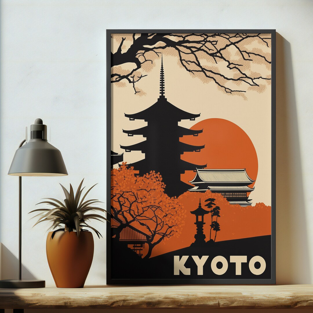 Kyoto Poster Kyoto Travel Poster Instant Download Printable Wall Art Home Decor Gift City ...