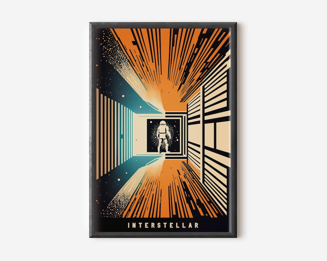 Interstellar Movie Poster: Retro Astronaut Tesseract Design ...