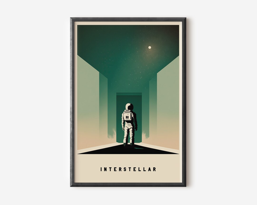 Interstellar Poster Minimal Movie Poster Printable Wall Art Christopher ...