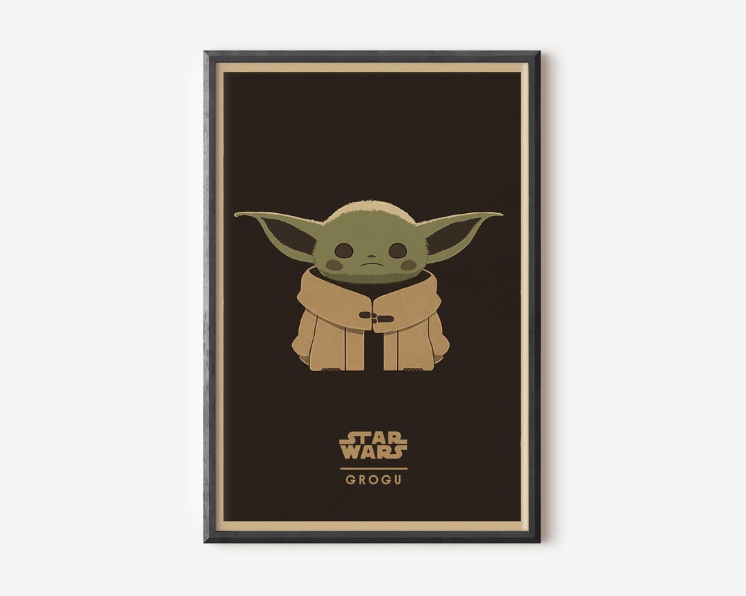 Grogu Baby Yoda Poster, Minimalist Star Wars Art (digital Download) - Etsy