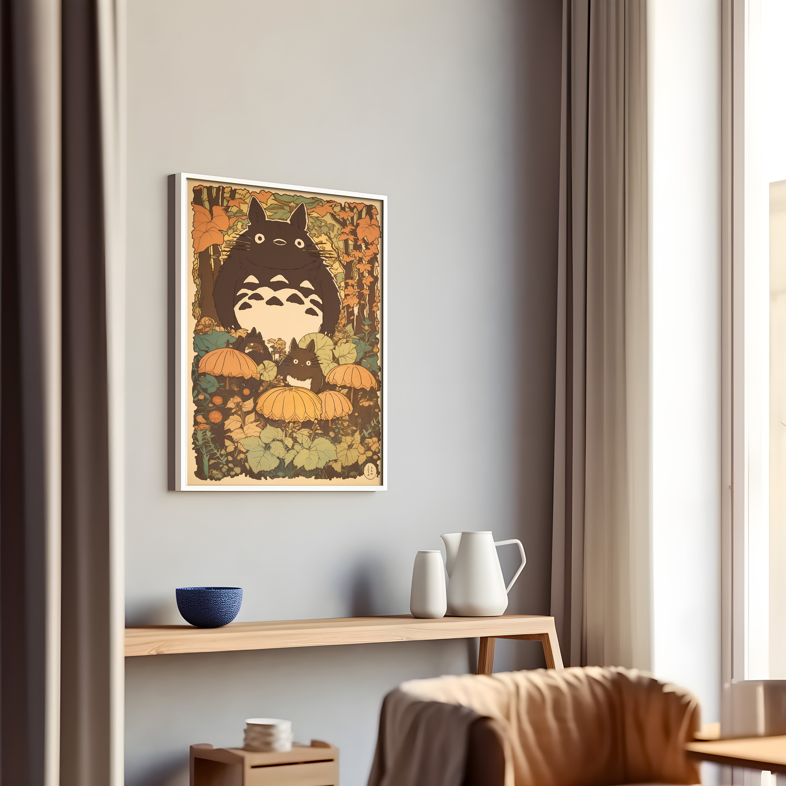 Totoro Poster, Studio Ghibli Poster, Studio Ghibli Print, Miyazaki ...