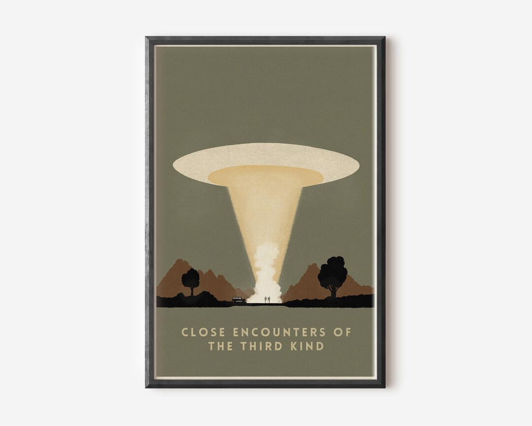 Close Encounters of the Third Kind Inspired Digital Print Alien ...