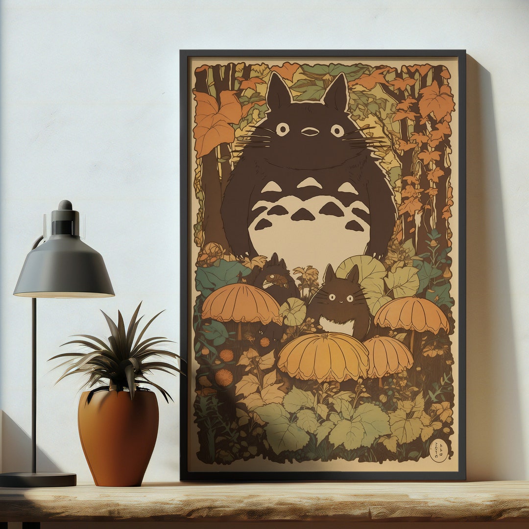 Totoro Poster, Studio Ghibli Poster, Studio Ghibli Print, Miyazaki ...