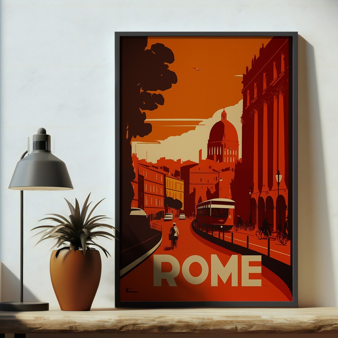 Rome Poster, Rome Travel Poster, Instant Download, Printable Wall Art ...