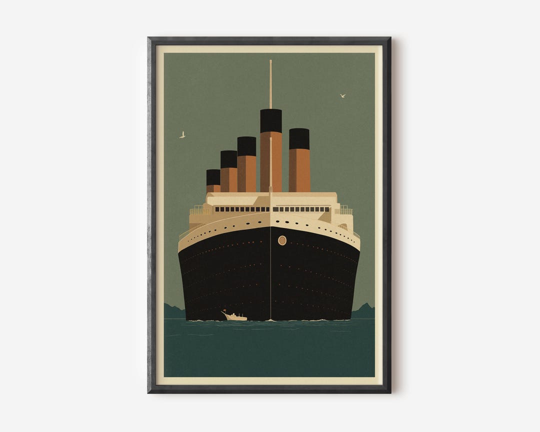 Minimalist Titanic Poster, Retro Movie Wall Art for Home Theater Decor ...