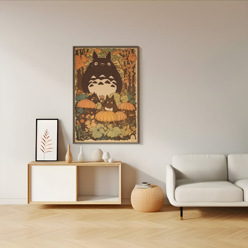 Totoro Poster, Studio Ghibli Poster, Studio Ghibli Print, Miyazaki ...