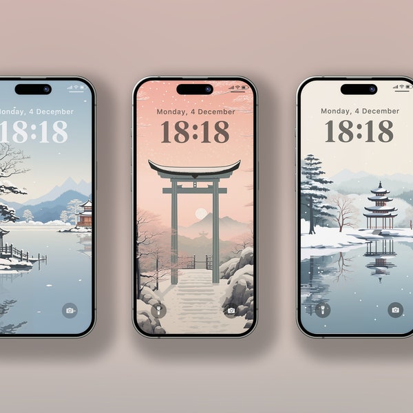 Japanese Winter Screen - Etsy