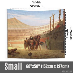 Roman Gladiator Tapestry - Hail Caesar! We Who Are About to Die Salute ...