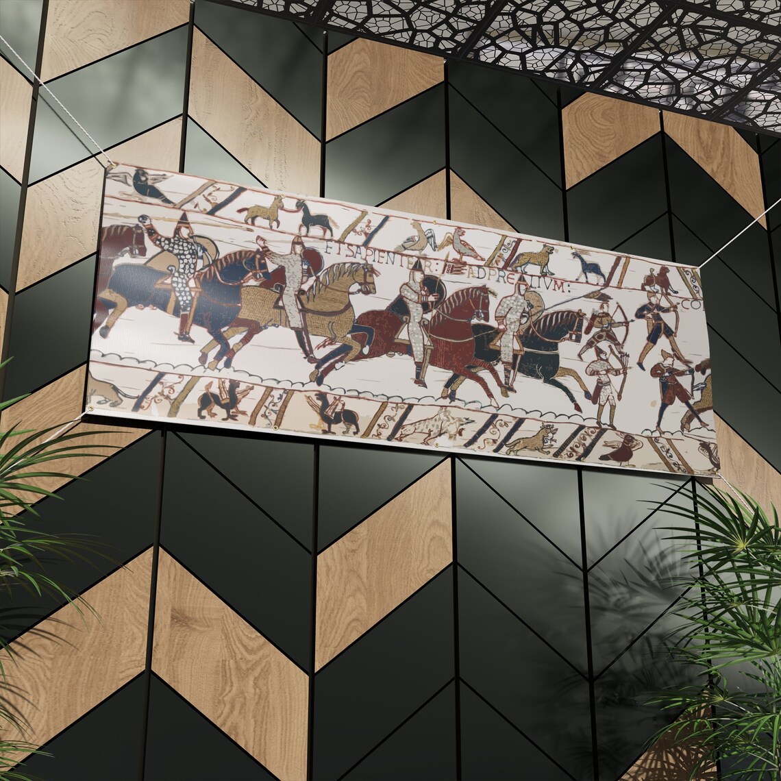 Bayeux Tapestry Banner the Battle of Hastings Norman Knights and ...