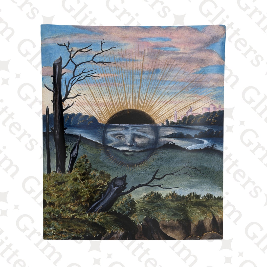 Black Sun Tapestry: Splendor Solis Medieval Art - Esoteric Home Decor ...