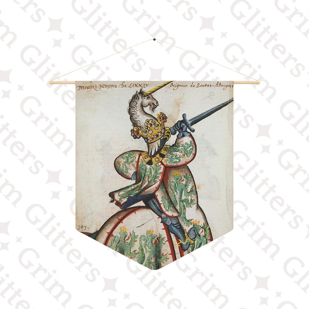 Lord of Santes Pennant Banner: Medieval Equestrian Art - Etsy