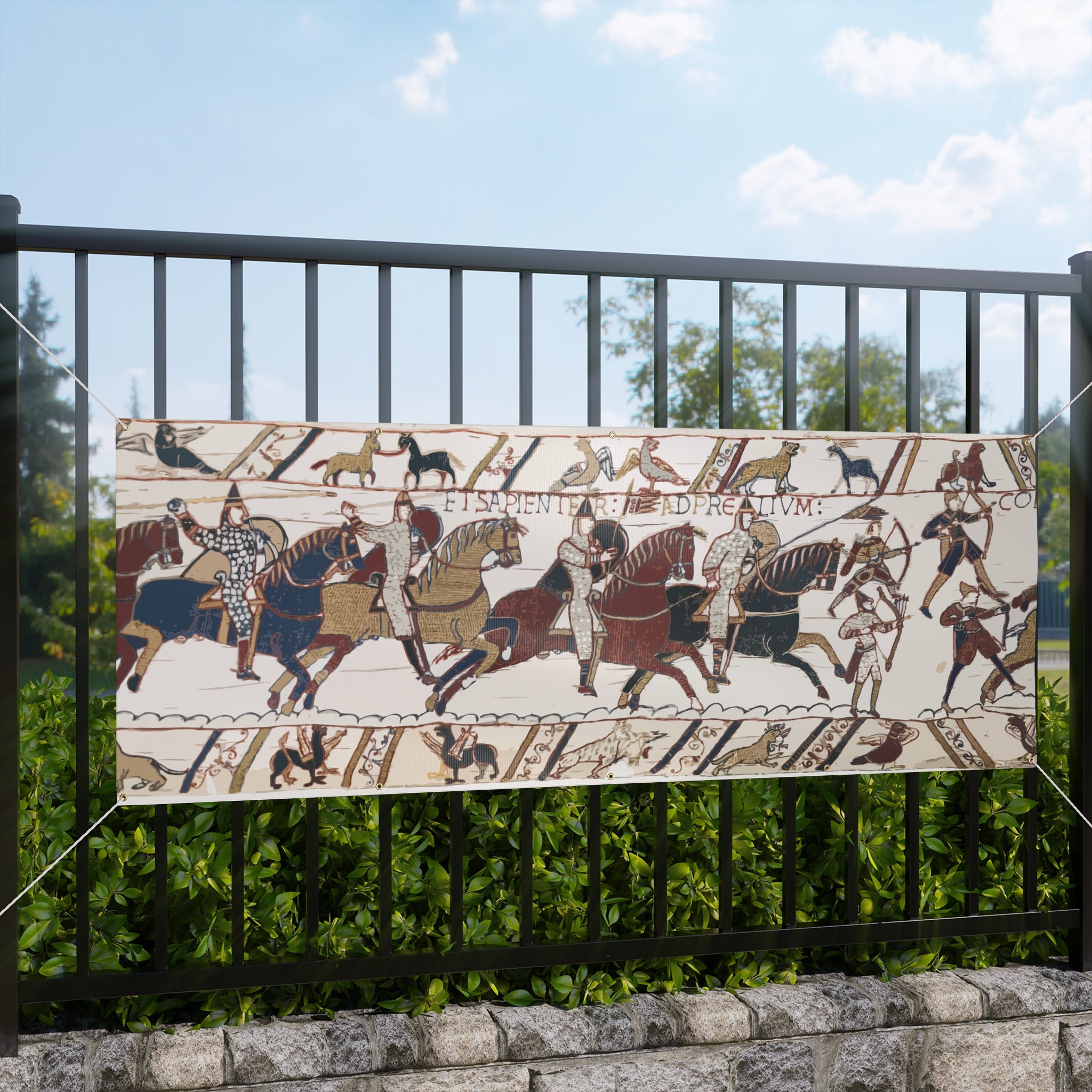 Bayeux Tapestry Banner the Battle of Hastings Norman Knights and ...
