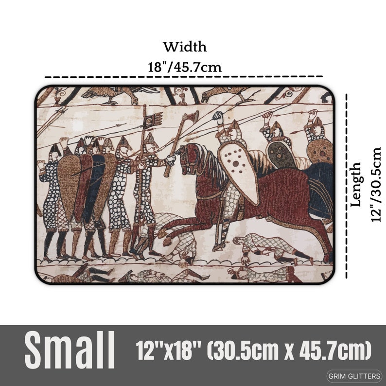 Bayeux Tapestry Desk Mat Norman Knights Charge Anglo-saxon Warriors ...