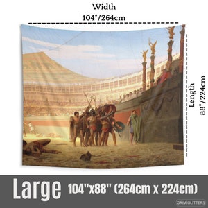 Roman Gladiator Tapestry - Hail Caesar! We Who Are About to Die Salute ...
