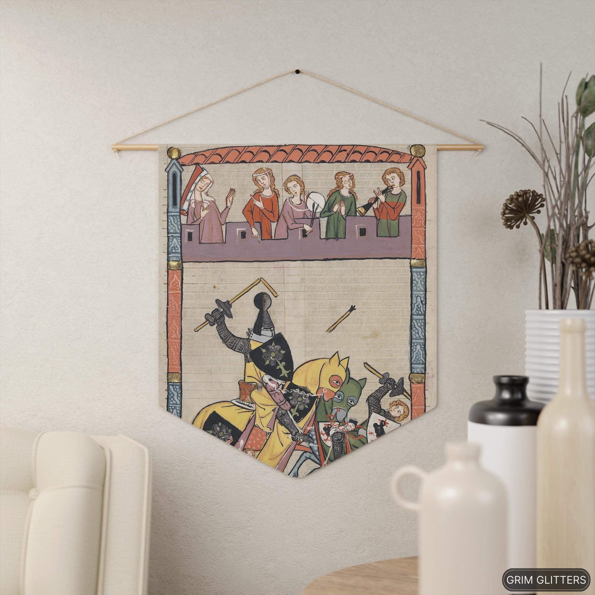 Albrecht Von Rapperswil Pennant Banner: Codex Manesse, Medieval German ...