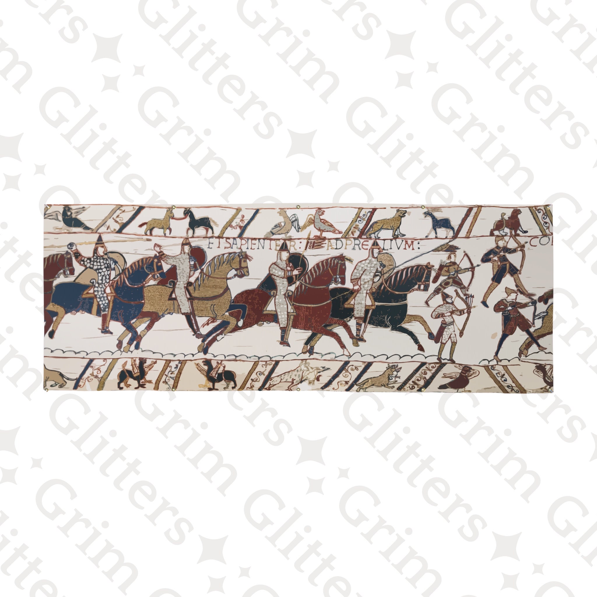 Bayeux Tapestry Banner the Battle of Hastings Norman Knights and ...