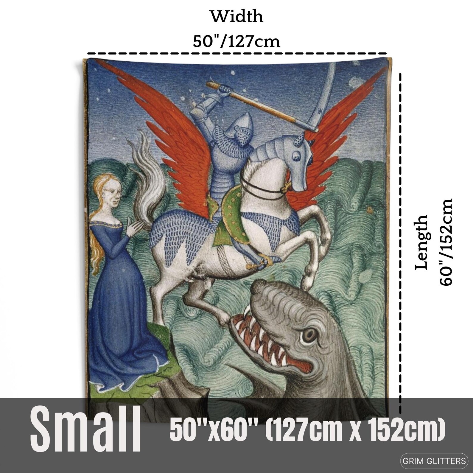 Scythe Knight Riding an Armored Pegasus Rescues a Damsel in Distress ...