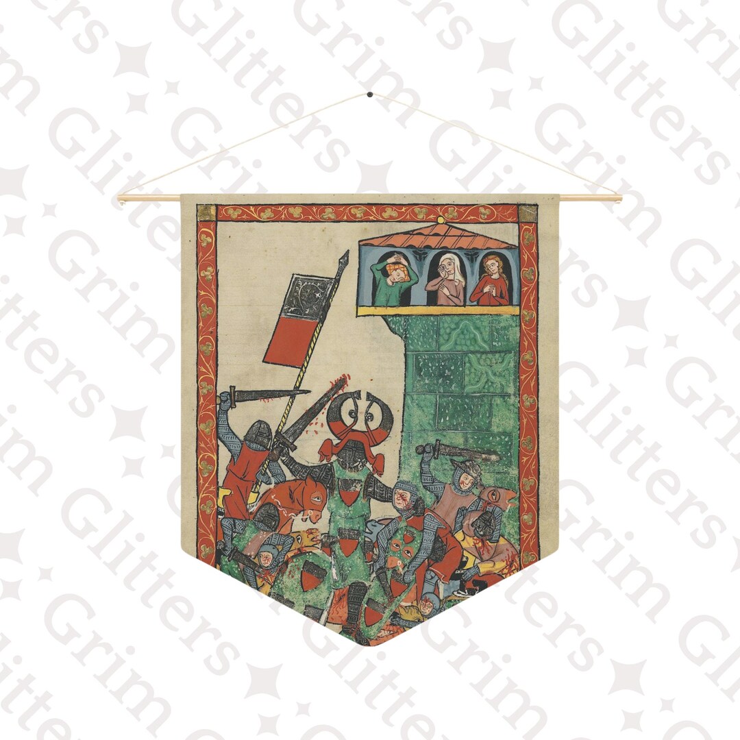 Albrecht Von Haigerloch Pennant Banner: Codex Manesse, Medieval German ...