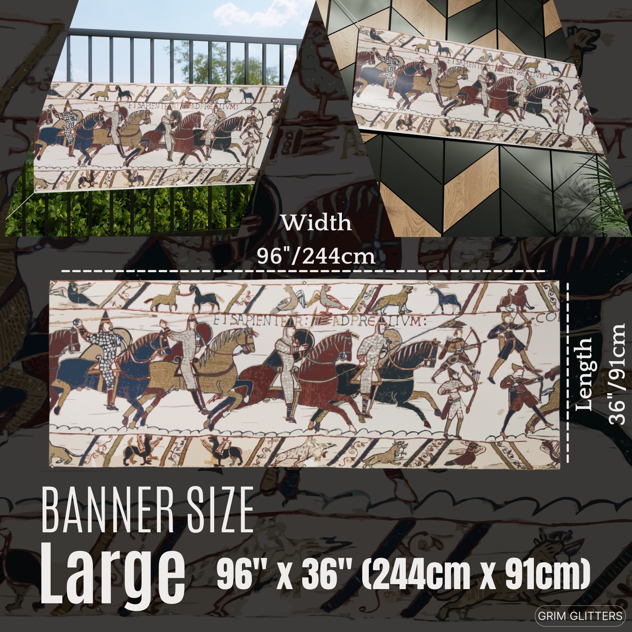 Bayeux Tapestry Banner the Battle of Hastings Norman Knights and ...