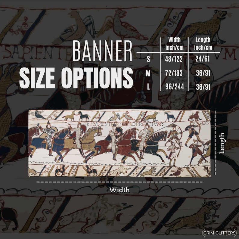 Bayeux Tapestry Banner the Battle of Hastings Norman Knights and ...