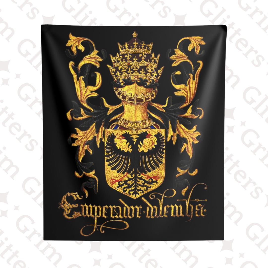 Holy Roman Emperor Tapestry: Medieval Heraldry, Imperial Eagle Wall Art ...