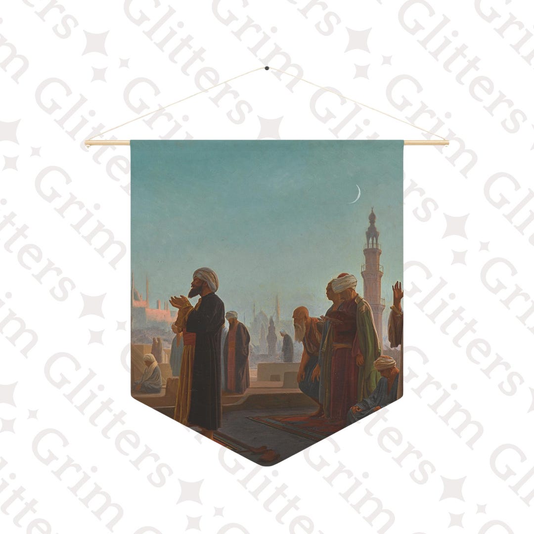Prayer in Cairo Pennant Banner - Jean-leon Gerome - Historic Home Decor ...