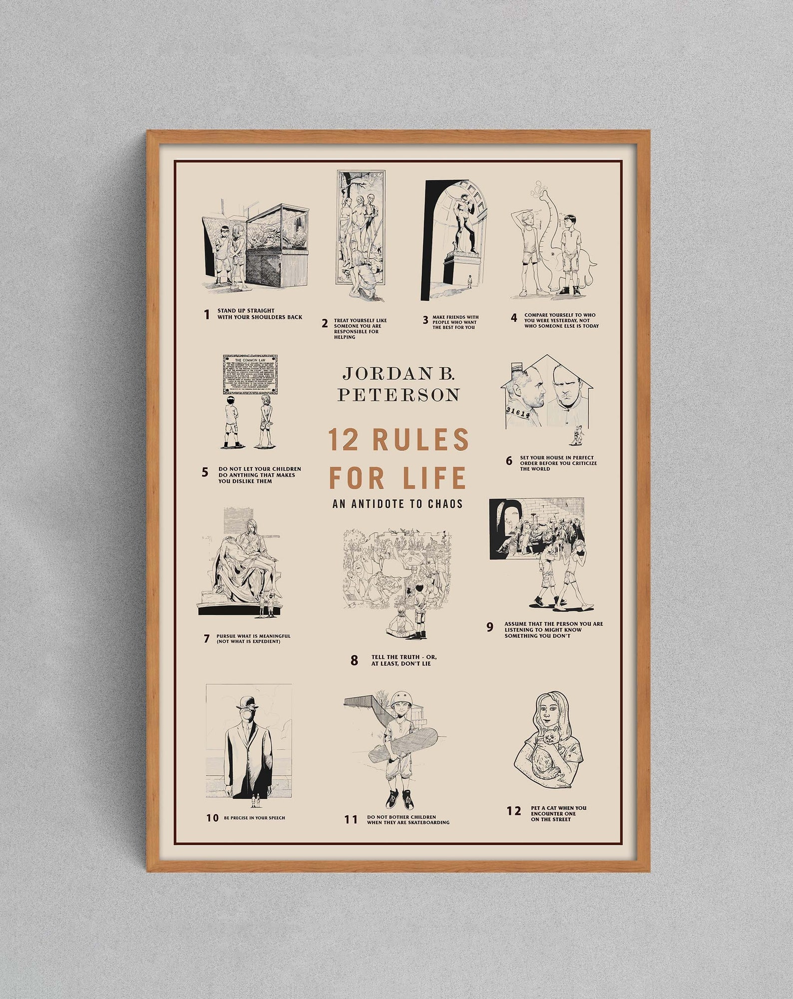 12 Rules for Life by Jordan Peterson Matte Vertical Posters - Etsy