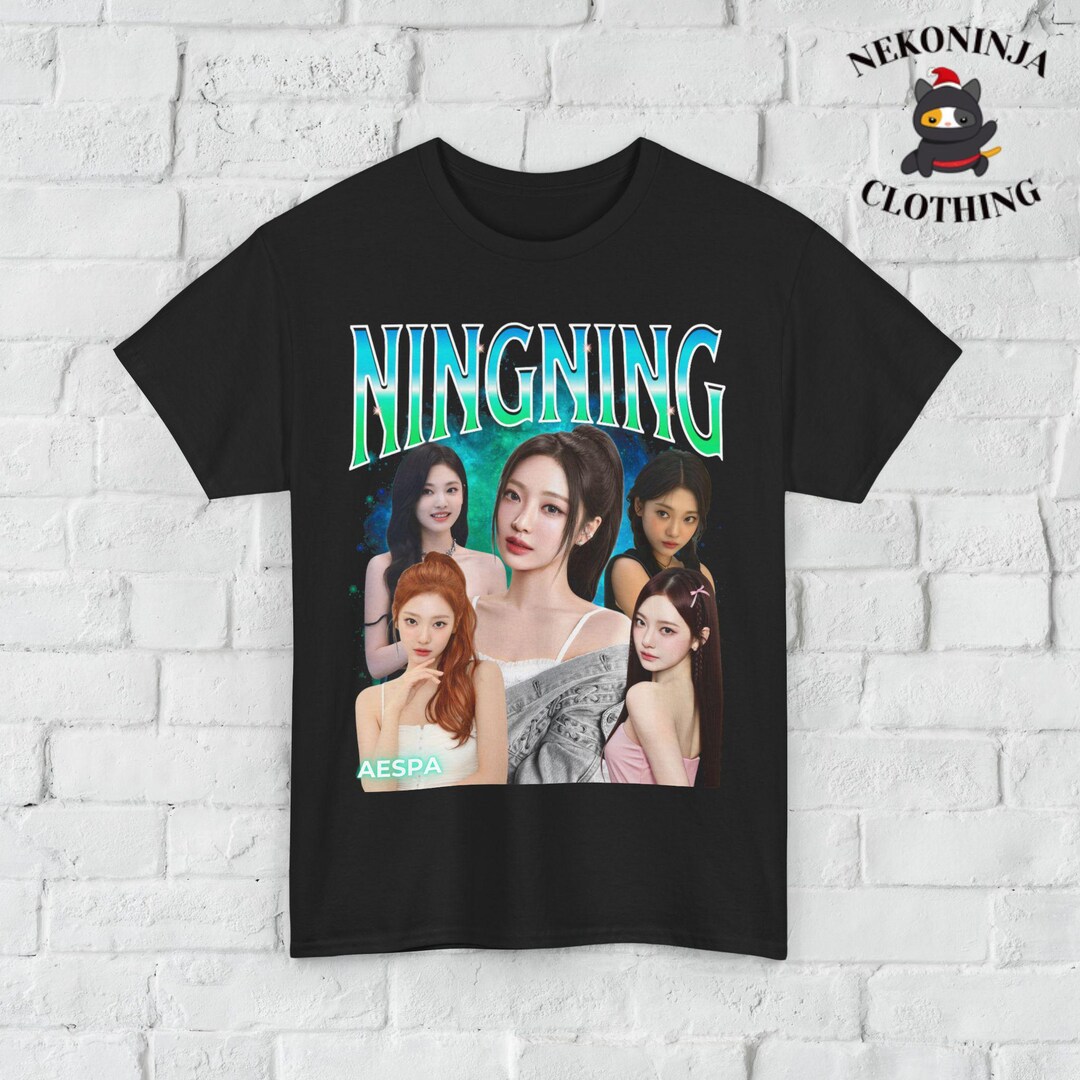 Aespa Ningning Retro 90s Bootleg Tee, Aespa Shirt, Kpop T-shirt, Kpop ...