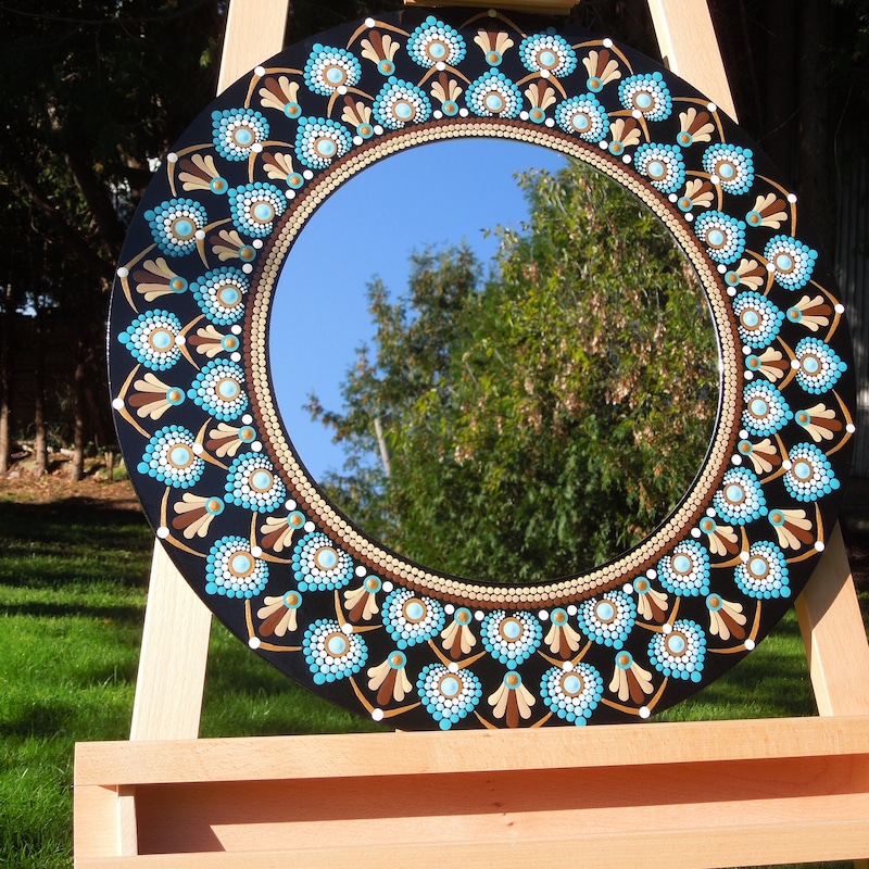 Hand Painted Mirror - Etsy